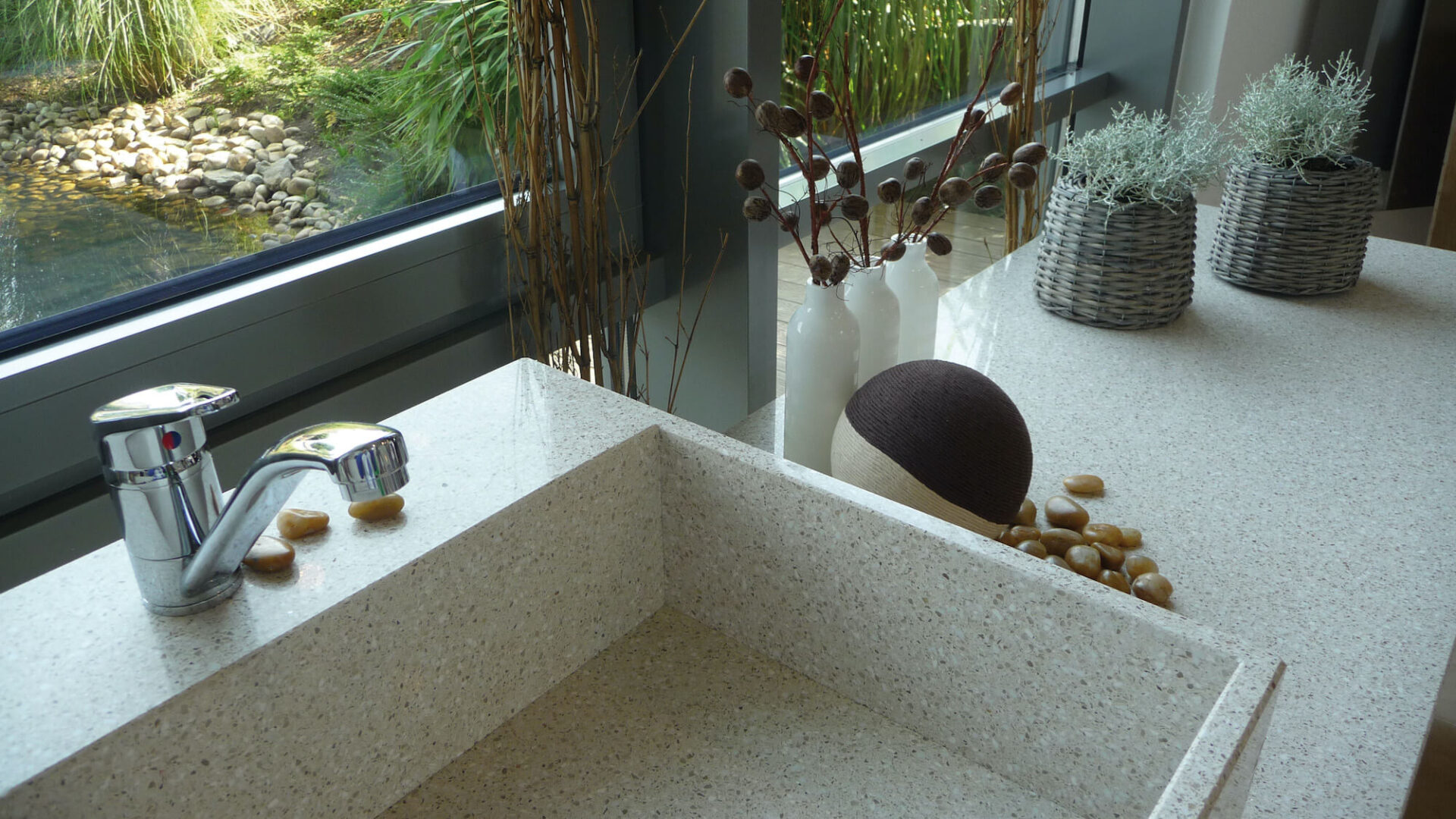 Quartz Silestone Luna Eco Bano - Marbrerie Crombé